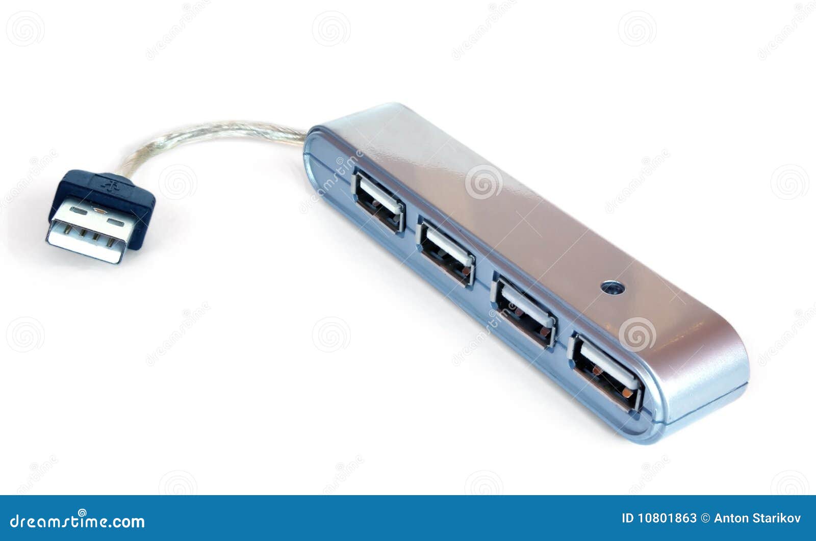 Silver USB hub stock image. Image of jack, drive, horizontal - 10801863