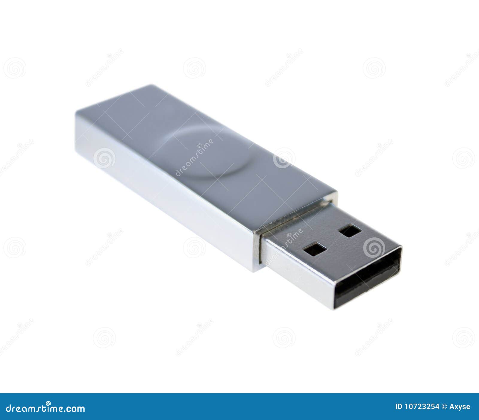 Silver usb stick isolated stock photo. Image of digital - 10723254