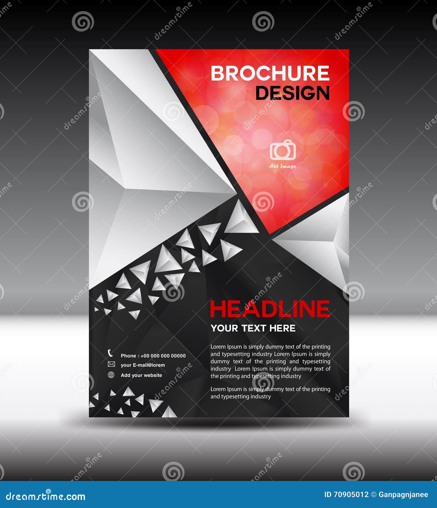 Silver Vector Brochure Flyer and Cover Template Polygon Vector I Stock ...