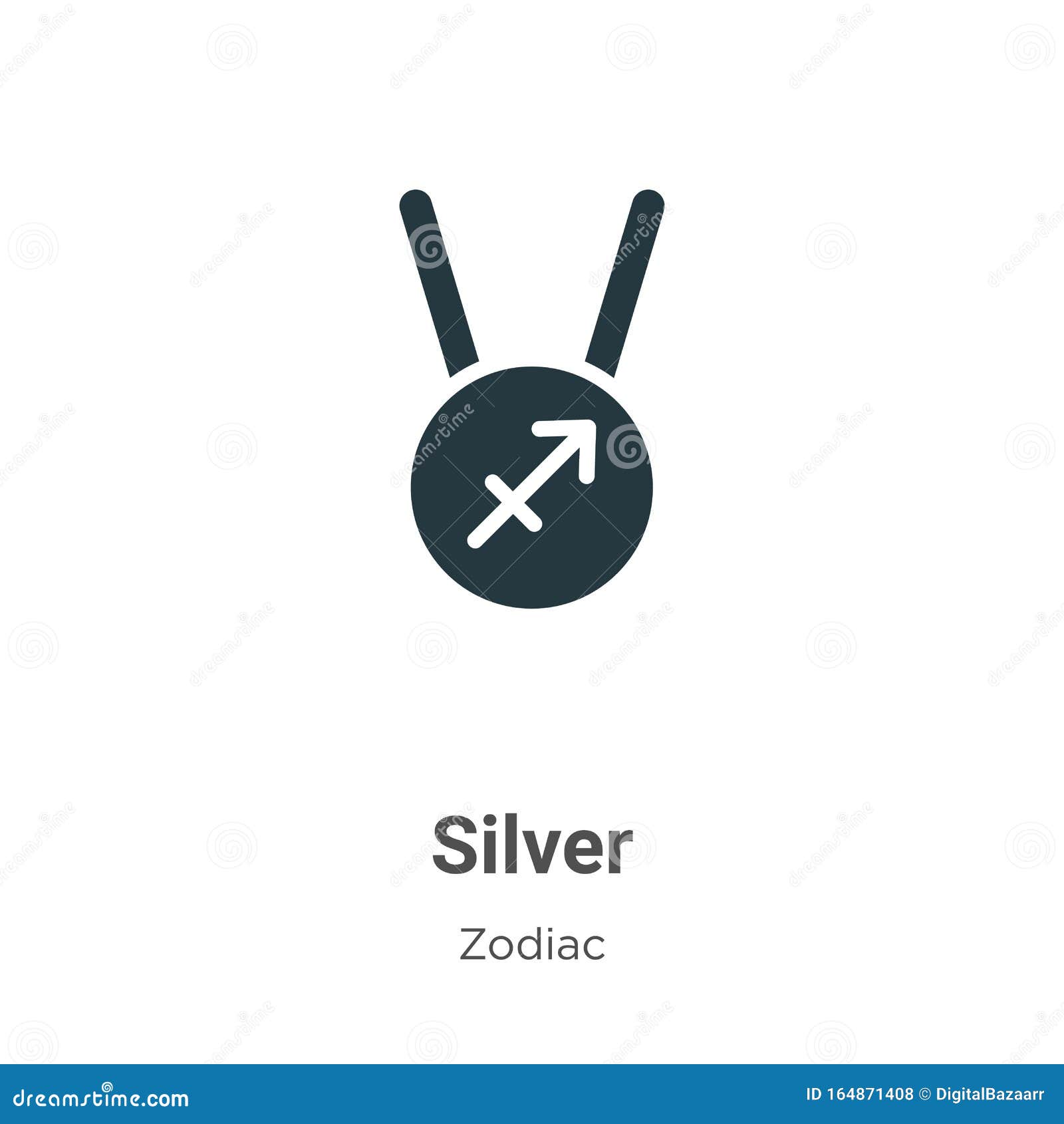 Silver Vector Icon on White Background. Flat Vector Silver Icon Symbol ...