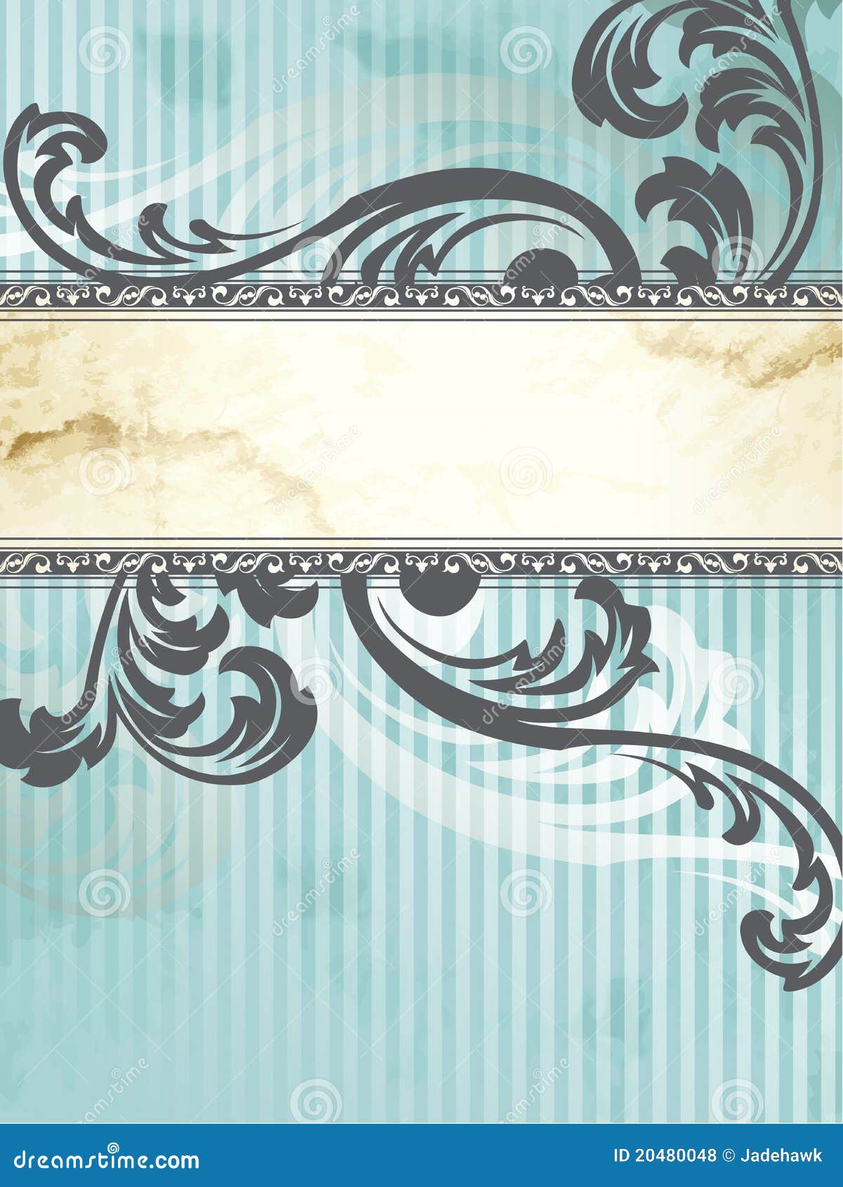 Silver Victorian Vintage Banner, Vertical Stock Vector - Illustration ...