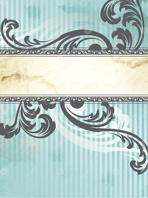 Silver Victorian Vintage Banner, Vertical Stock Vector - Illustration ...