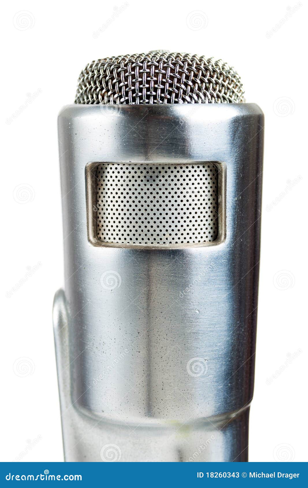 Silver Vintage Microphone on White. Stock Image - Image of sing, silver ...
