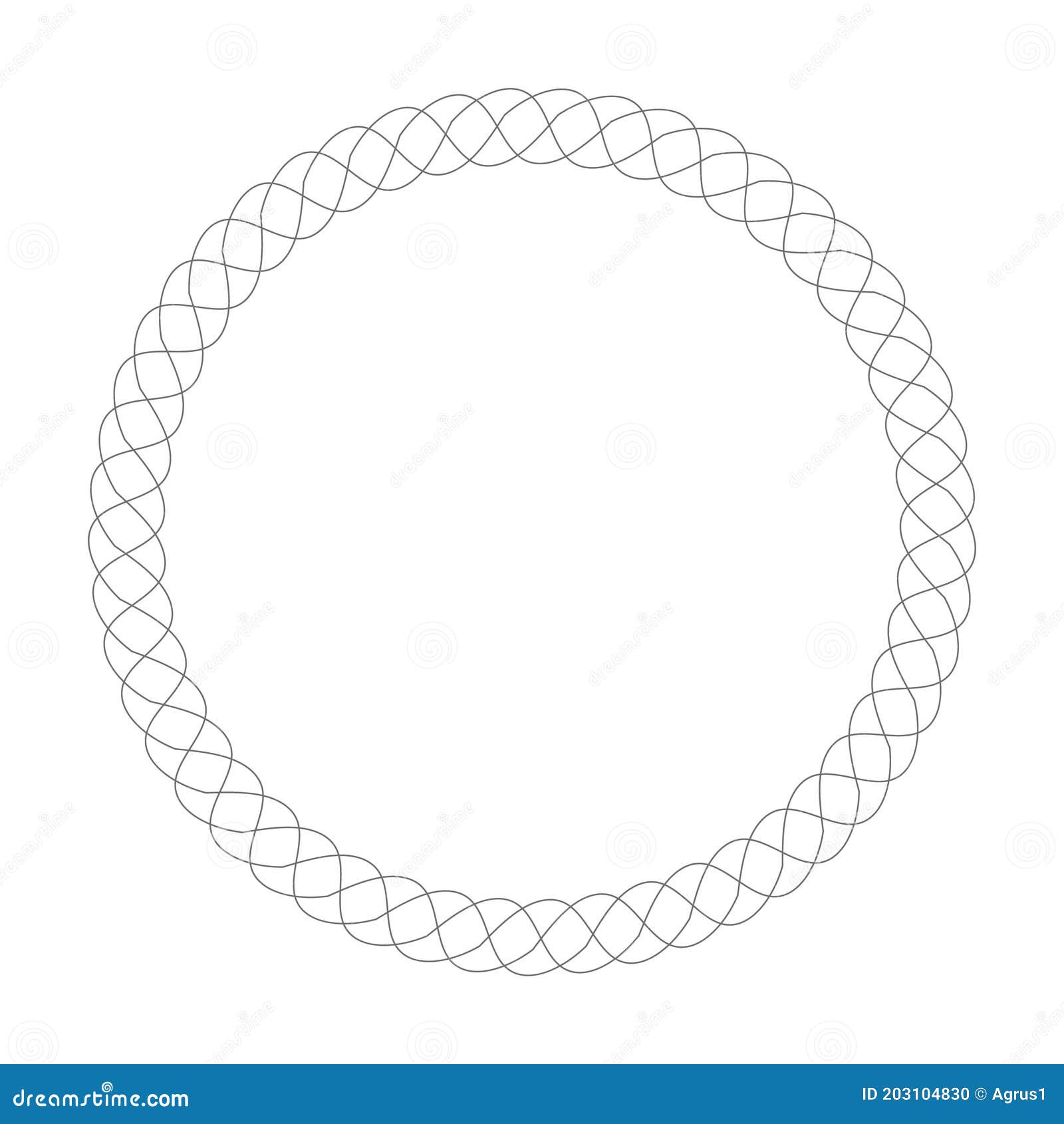 Silver Vintage Round Frame Banner on White Background Stock Vector ...