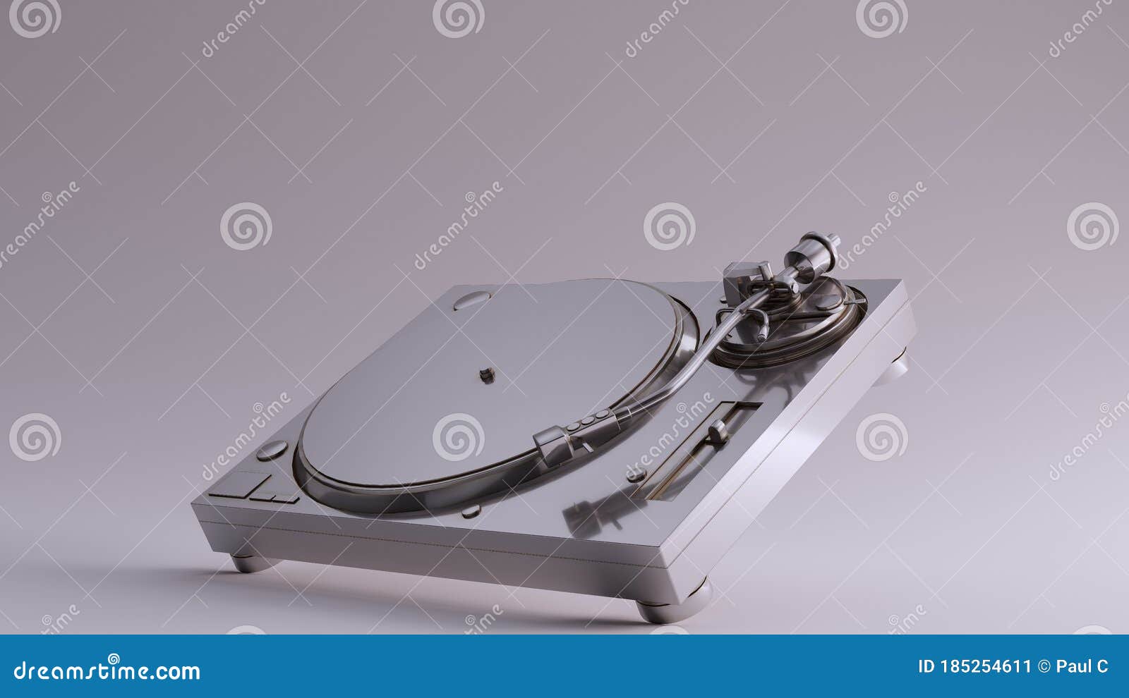 Silver Vintage Turntable Record Player Stock Illustration ...