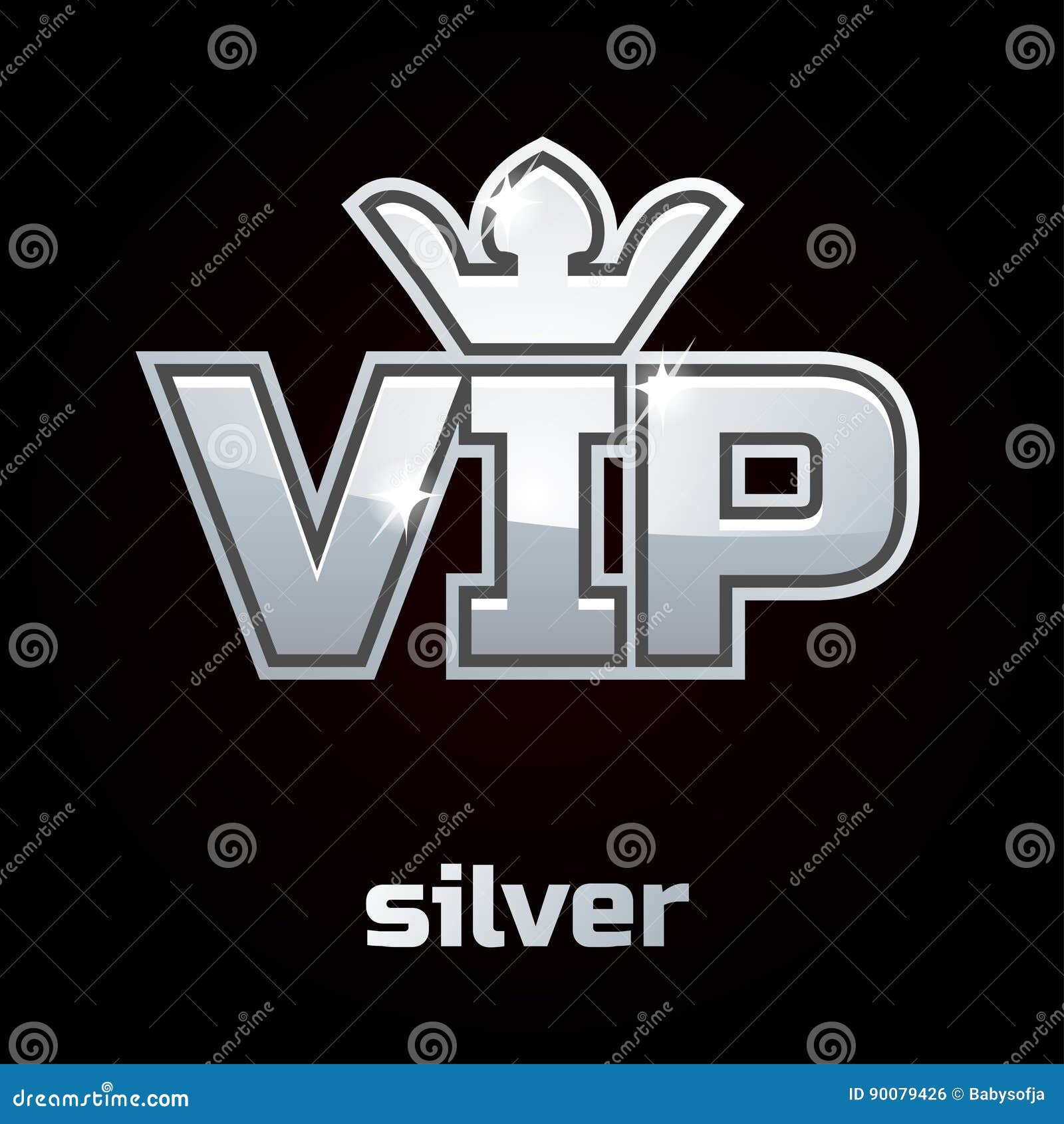 Silver Vip Vector Symbol, Set 2 Stock Vector - Illustration of casino ...