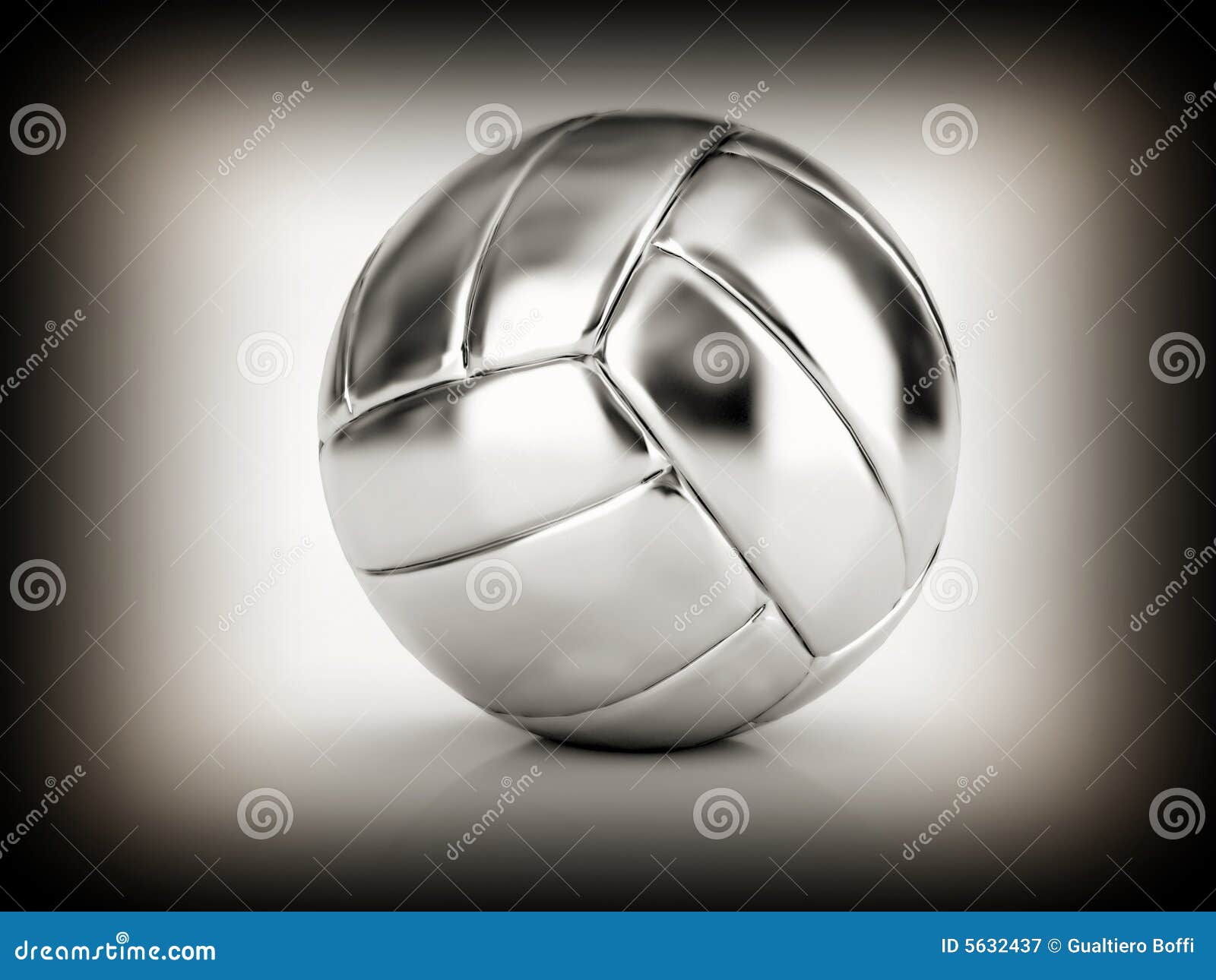 Silver volley ball stock image. Image of isolated, textured - 5632437
