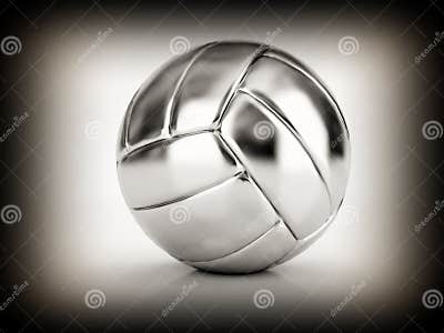 Silver volley ball stock image. Image of isolated, textured - 5632437