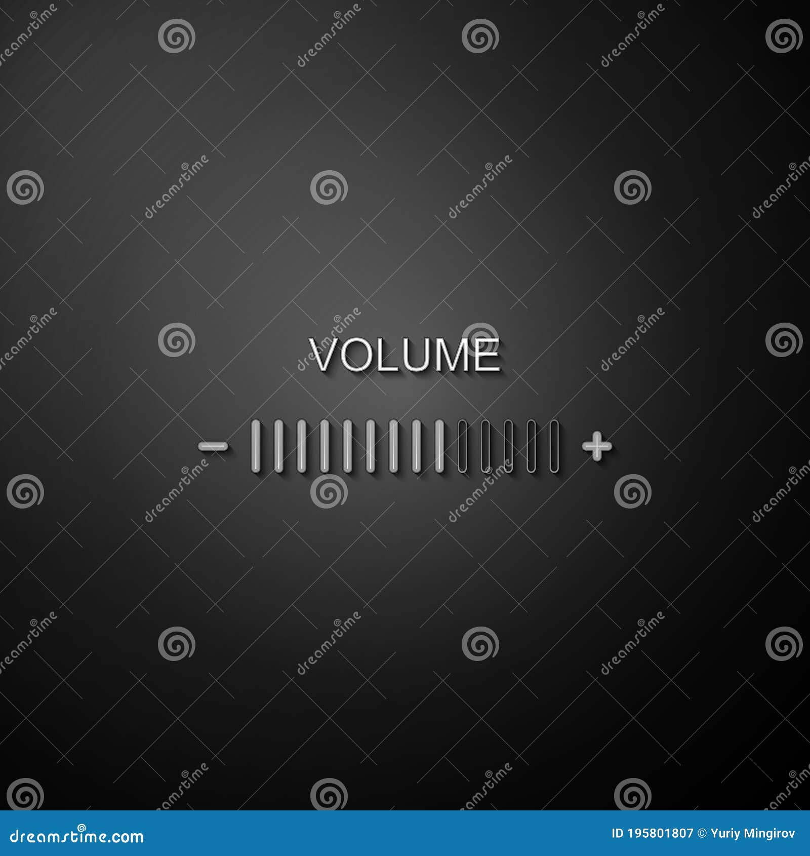 Volume Adjustment Dials. Round Level Knob, Rotary Control Dial And ...
