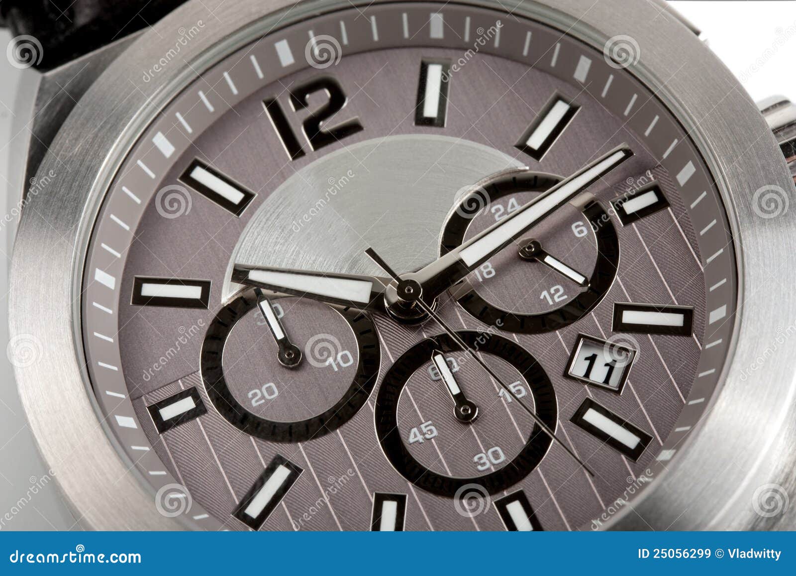 Silver watch stock image. Image of accuracy, metallic - 25056299