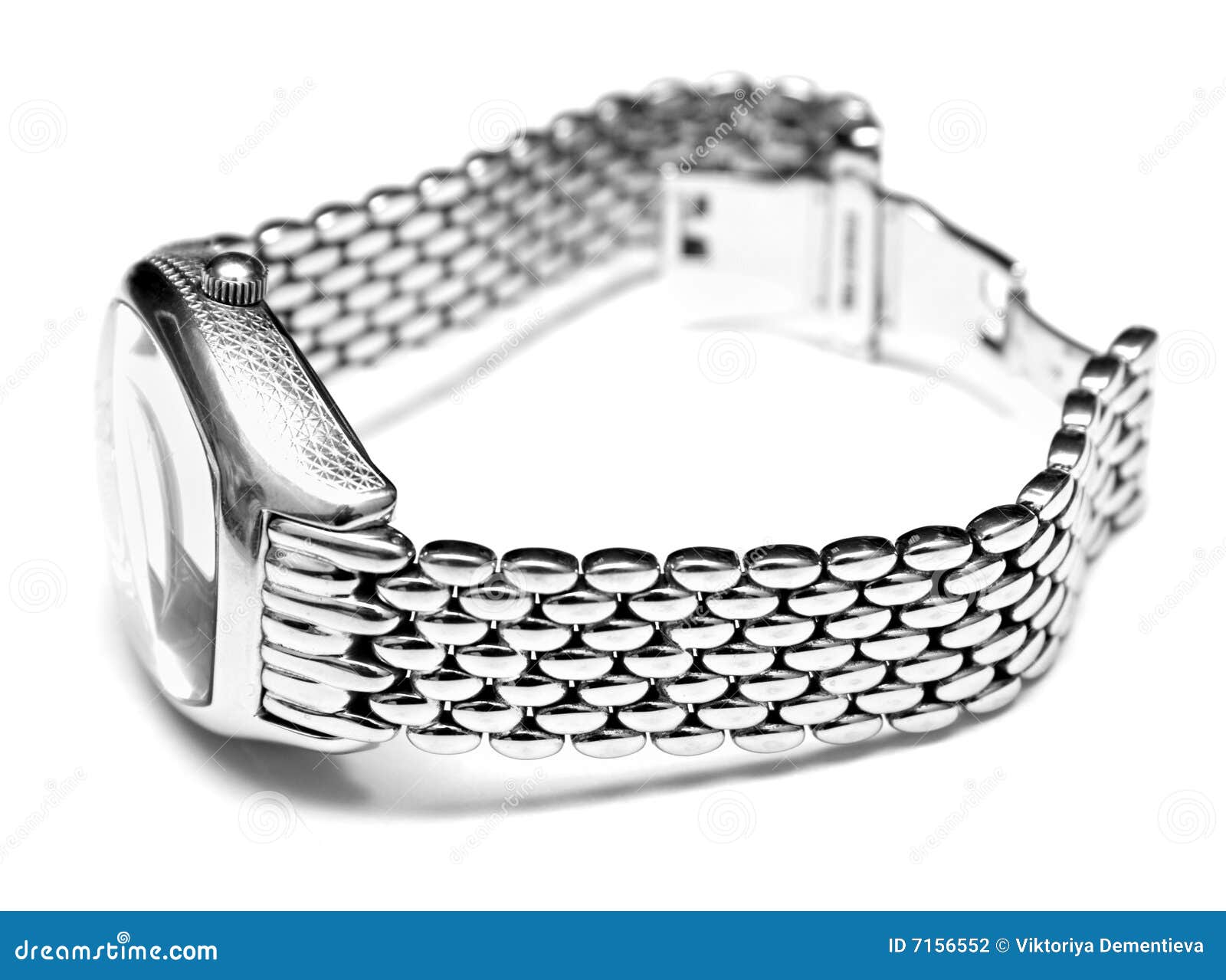 Silver watch stock photo. Image of strap, wrist, number - 7156552