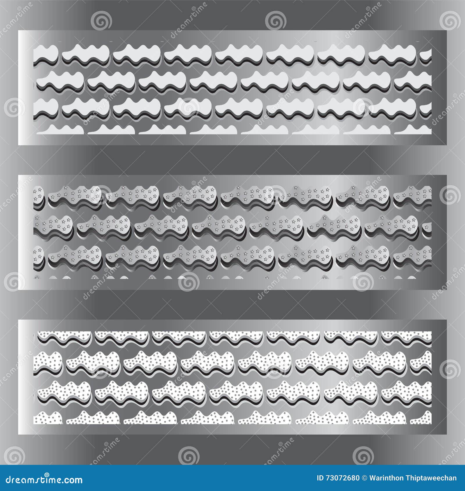 Silver Wave Shape Pattern Background Stock Vector - Illustration of ...