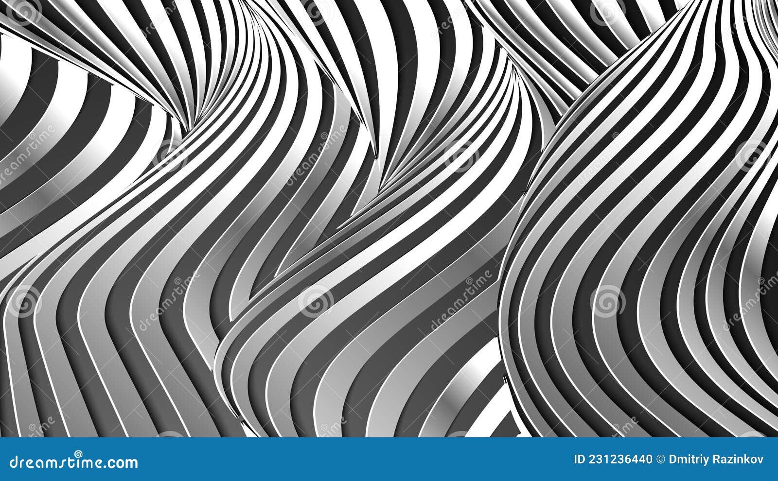 Silver Waves Pattern. Stainless Steel Background Vector. EPS 10 Stock ...