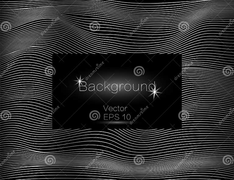 Silver Wavy, Lines Luxury. Vector Texture Stripes Background, with Dark ...