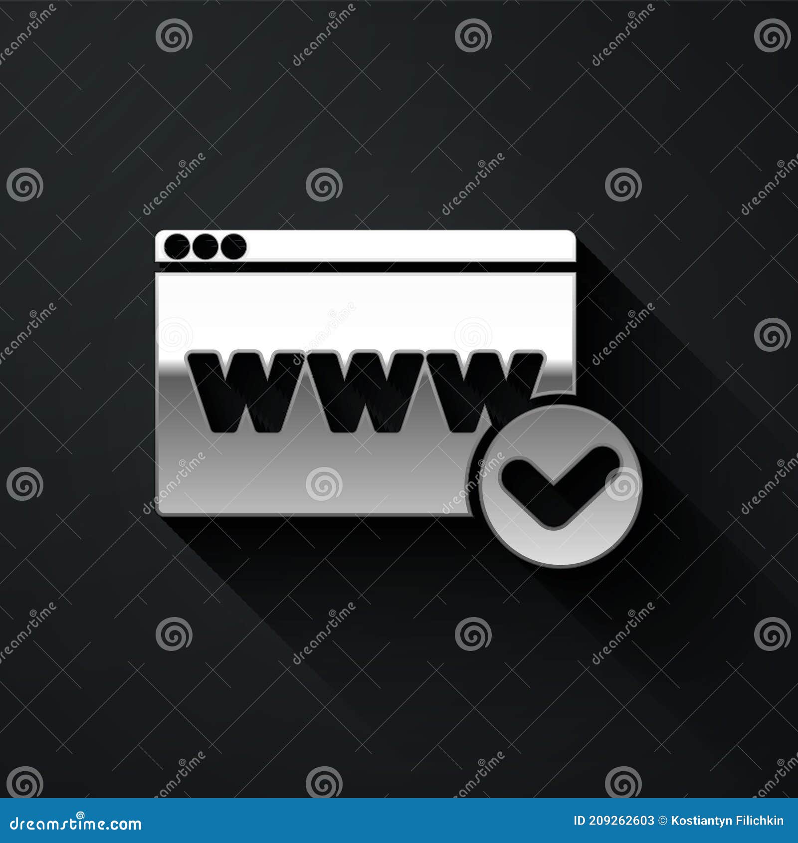Silver Website Template Icon Isolated on Black Background. Internet ...