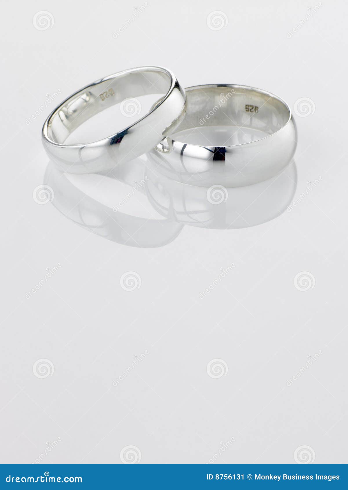 Silver Wedding Rings stock image. Image of gold, focus - 8756131
