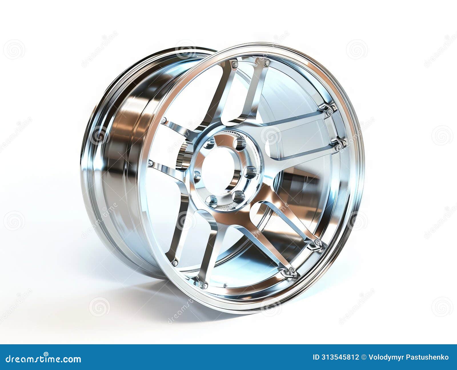 A Silver Wheel on a White Background Stock Photo - Image of auto, white ...