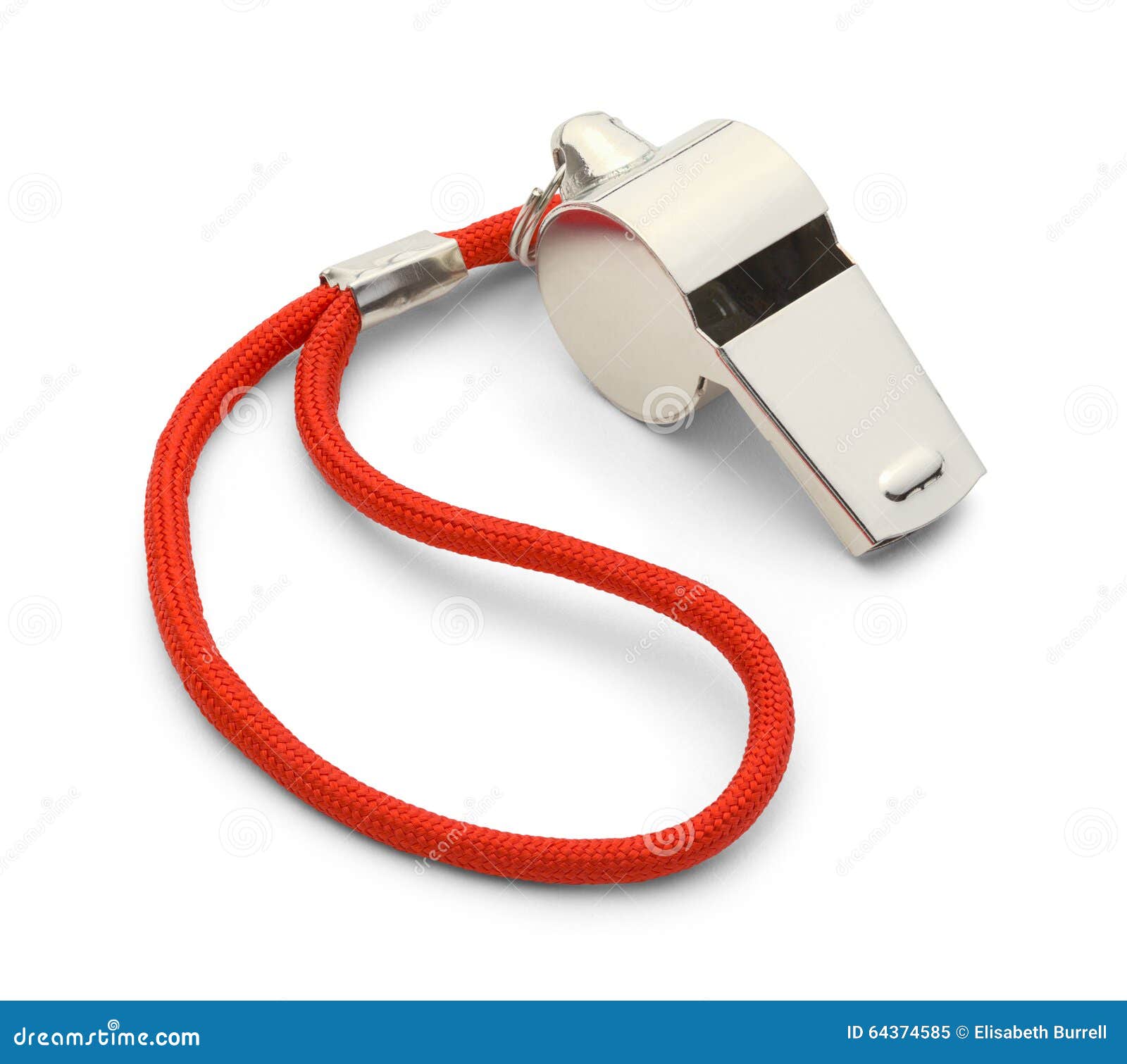 Silver Whistle stock image. Image of metal, sports, black - 64374585