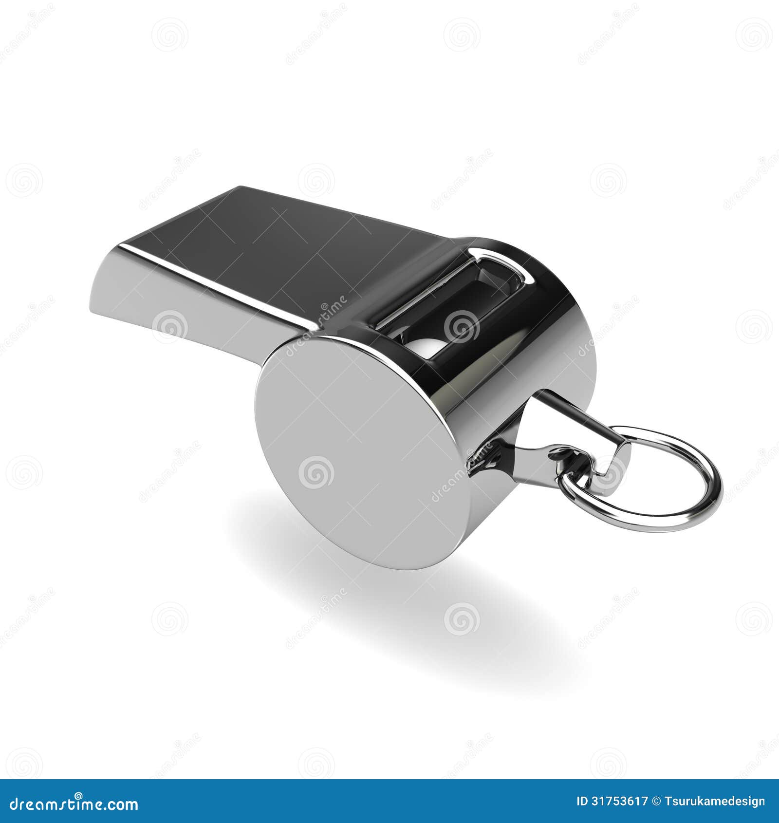 Silver Whistle Side View Royalty-Free Cartoon | CartoonDealer.com #31753622
