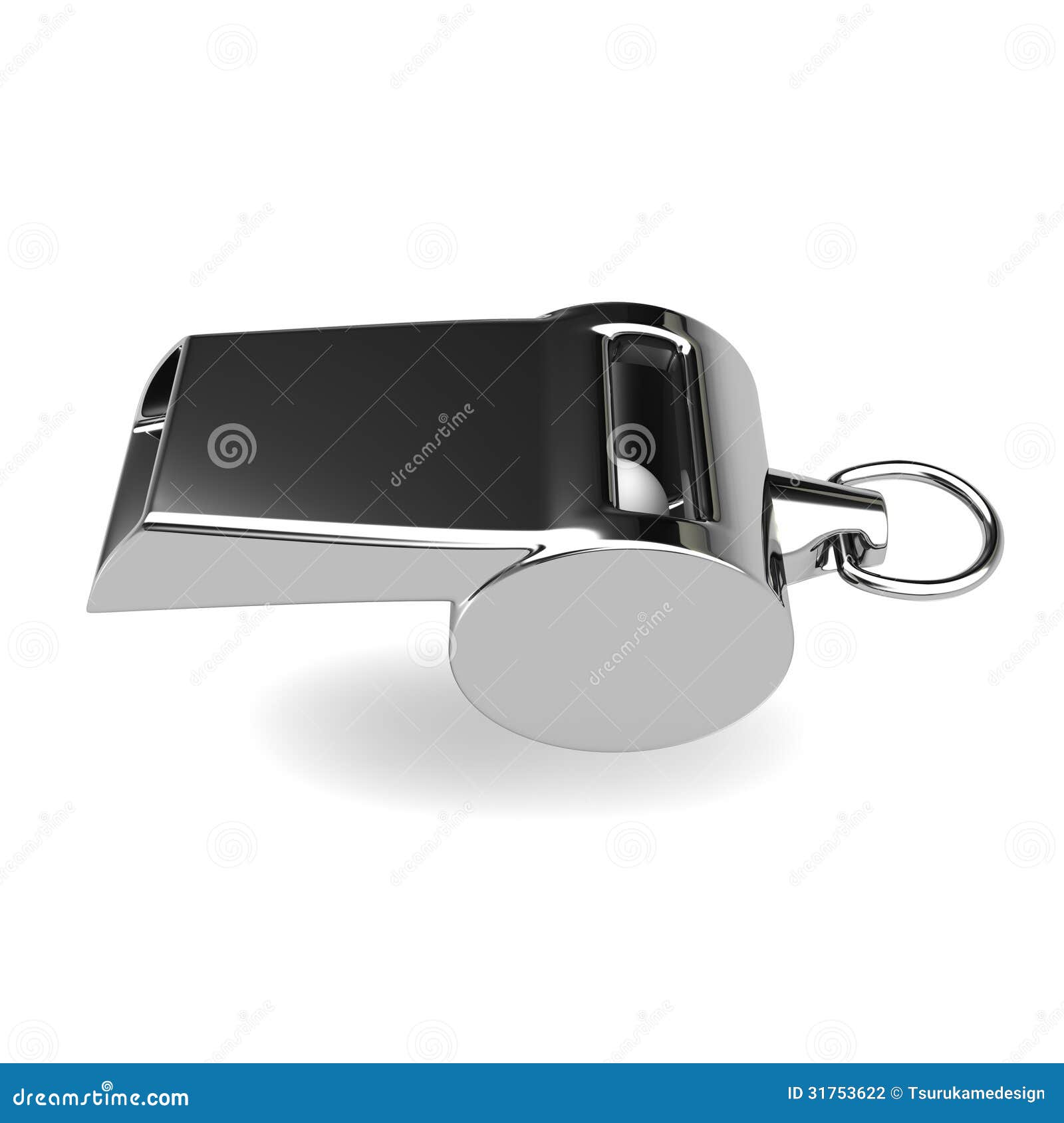 Silver Whistle Side View stock illustration. Illustration of soccer ...