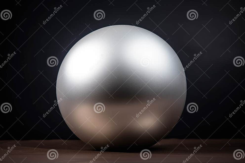 Silver White Ball, Basic Brushed Metal Sphere, Geometric Shape ...
