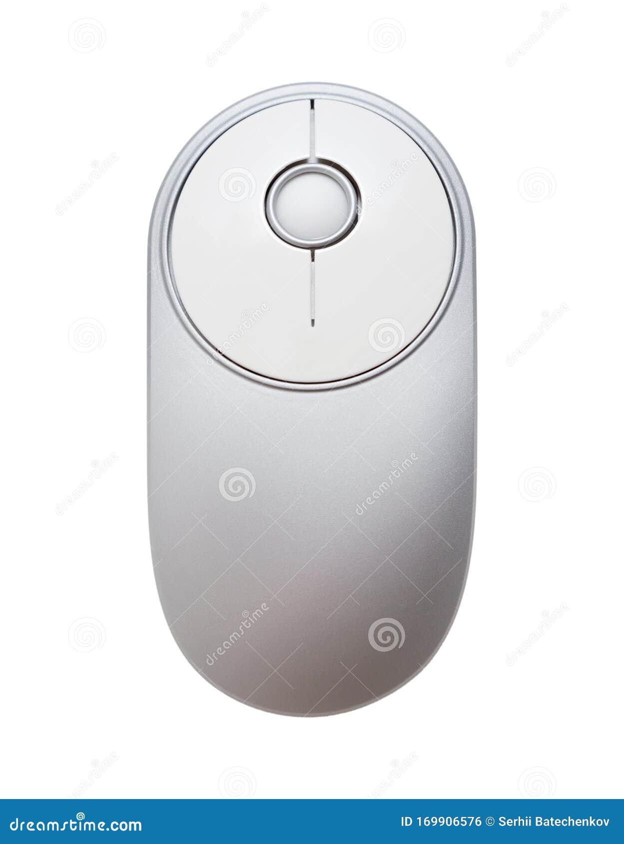 Silver Wireless Mouse Isolated on White Background Stock Photo - Image ...