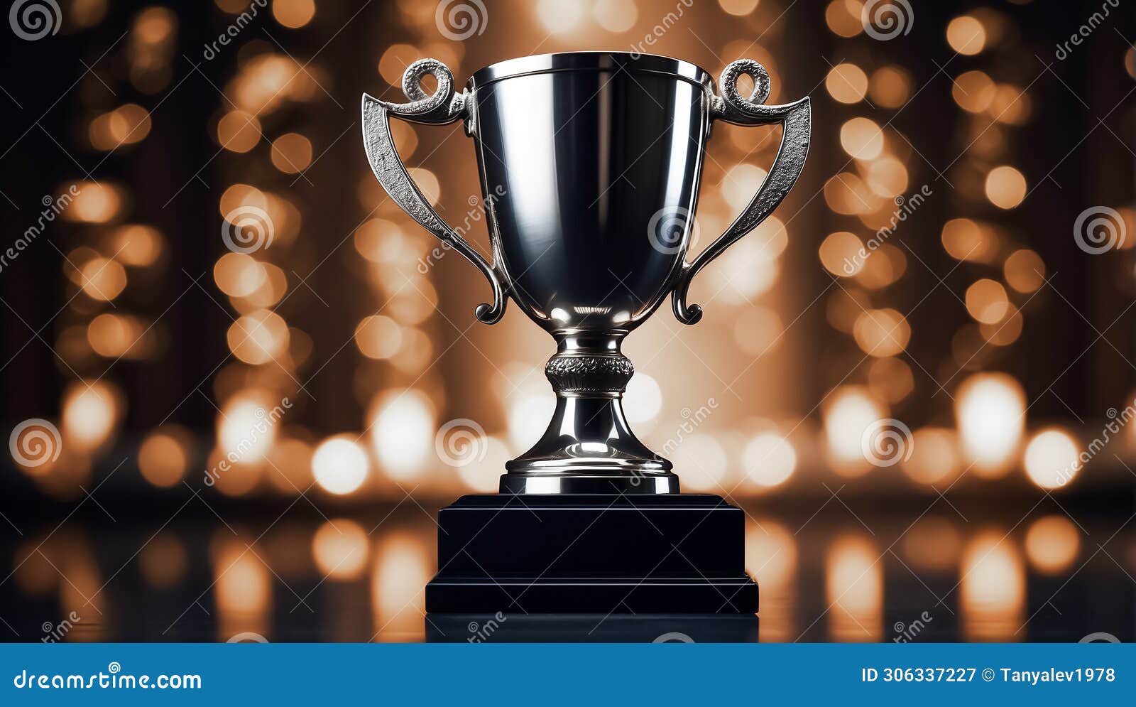 Silver Winner Successful Cup Awarding Stock Illustration - Illustration ...