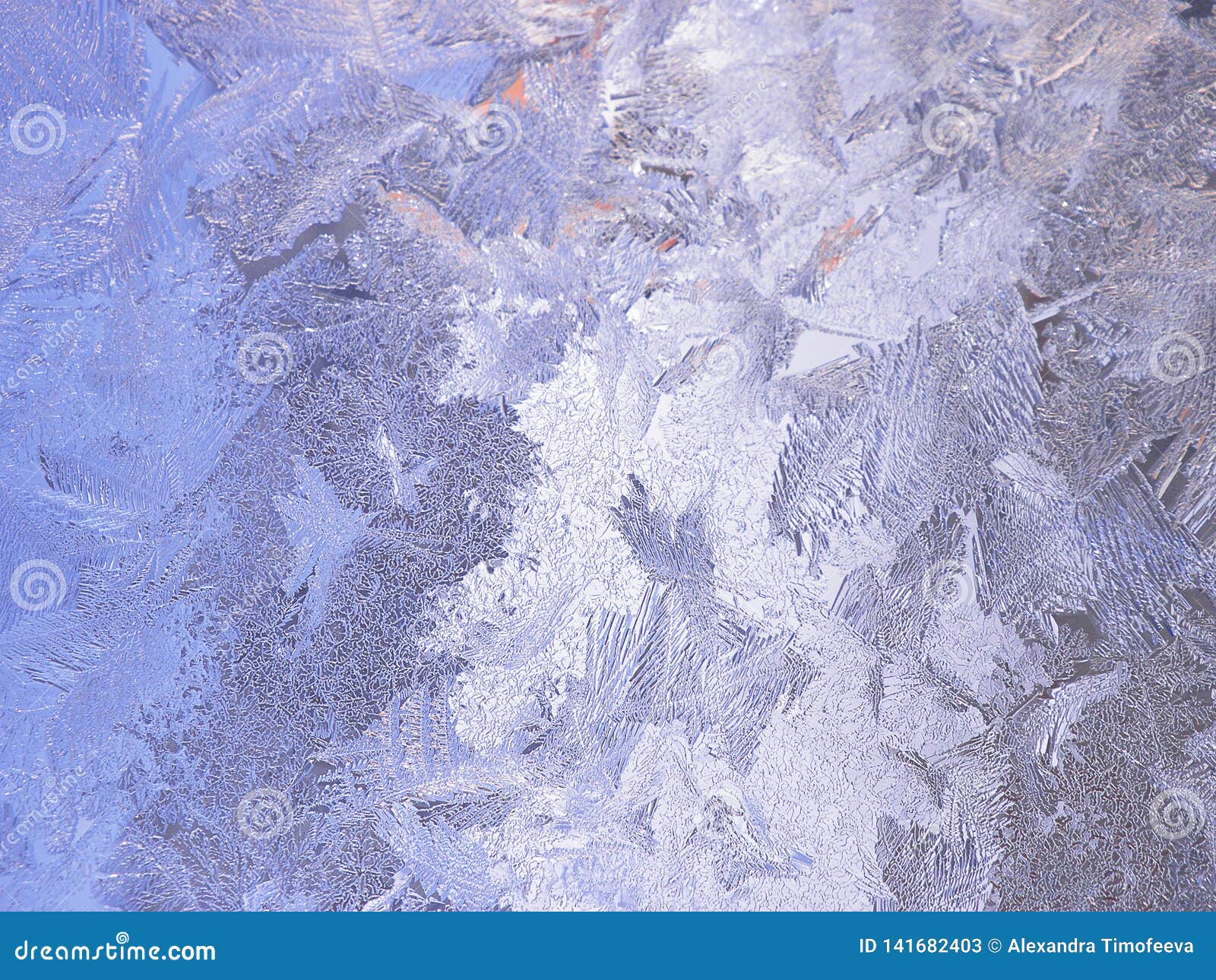 Silver Winter Background with Frost Pattern Stock Image - Image of ...