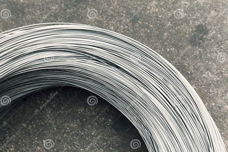 Silver wire coil stock image. Image of spiral, coil - 103673161