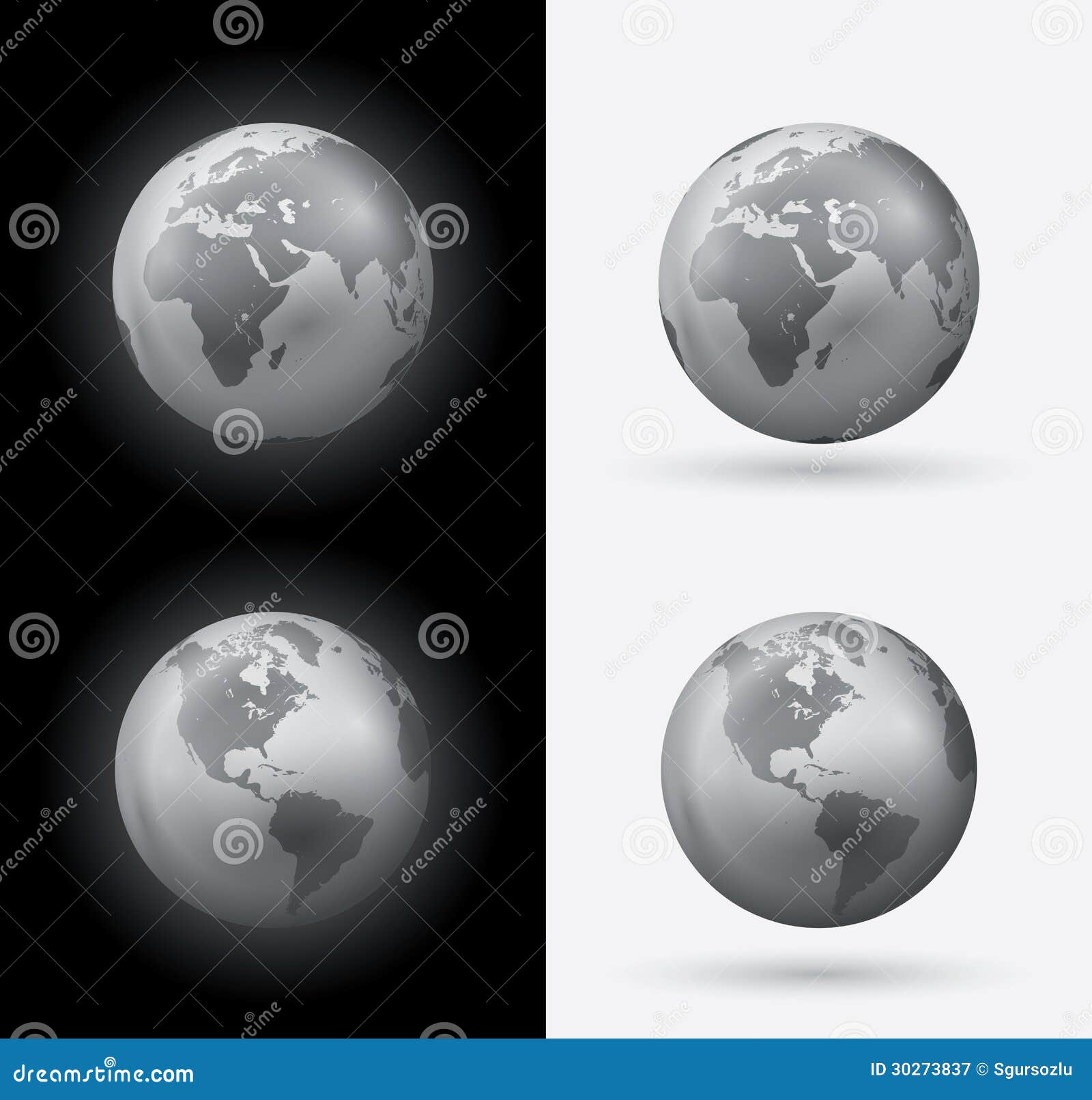 Silver World Sphere stock vector. Illustration of icon - 30273837