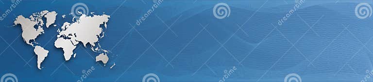 Silver World Map on Blue Gradient Background Stock Vector ...