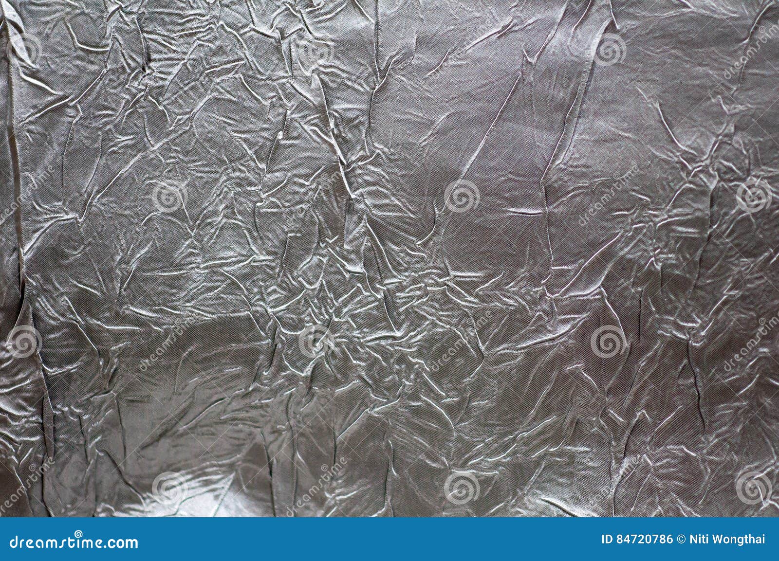Silver Wrinkled Sheet Metal is Light, Abstract Images. Stock Photo ...