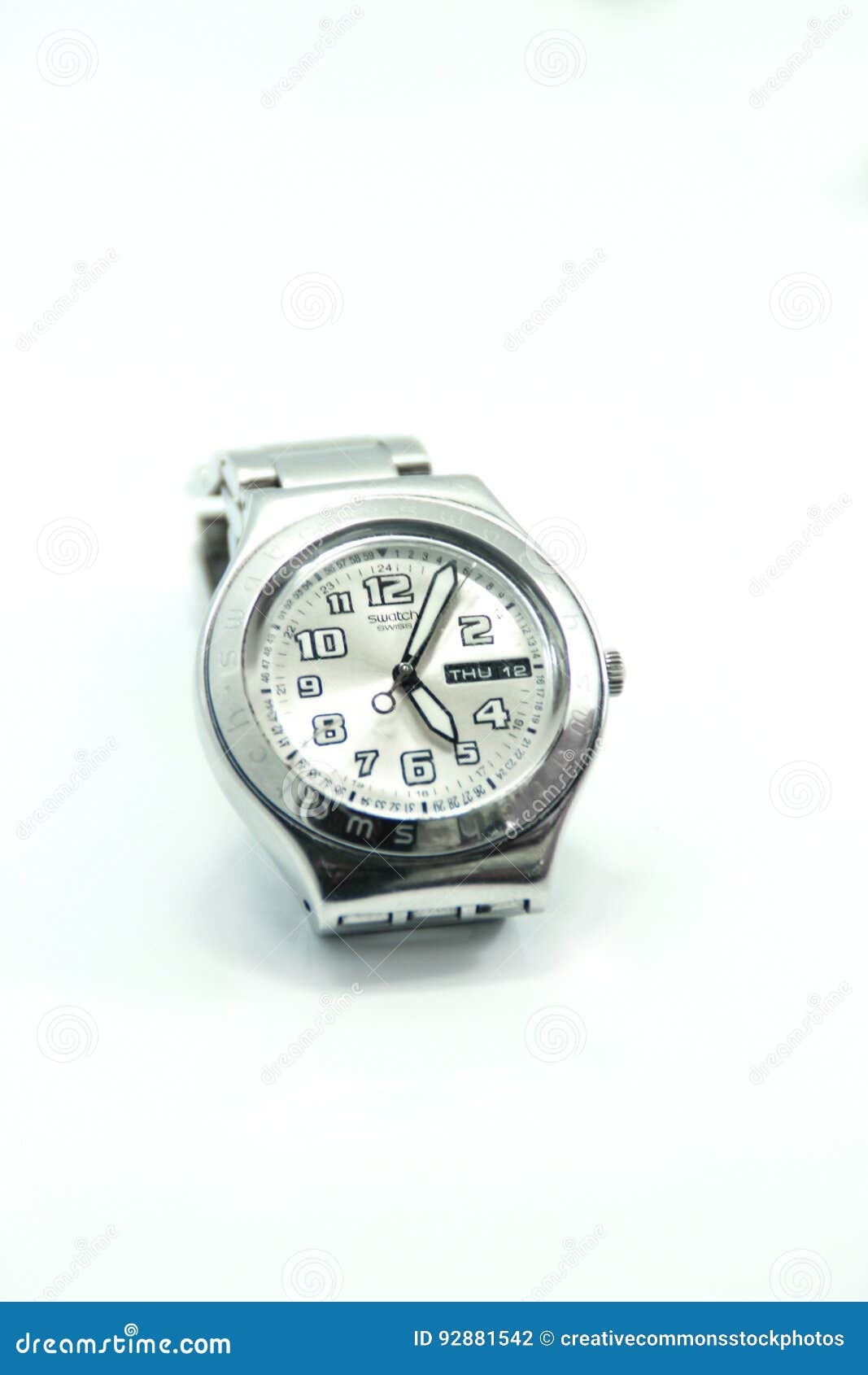 Silver Wristwatch Picture. Image: 92881542