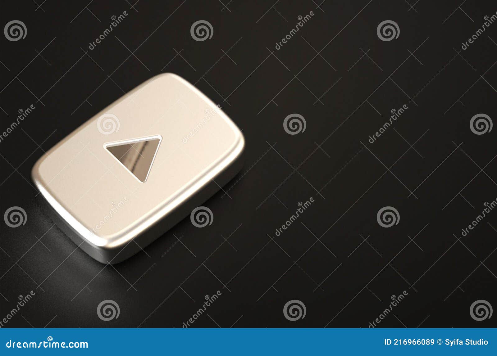Silver Youtube Logo 3d Rendering Illustration Editorial Stock Image ...