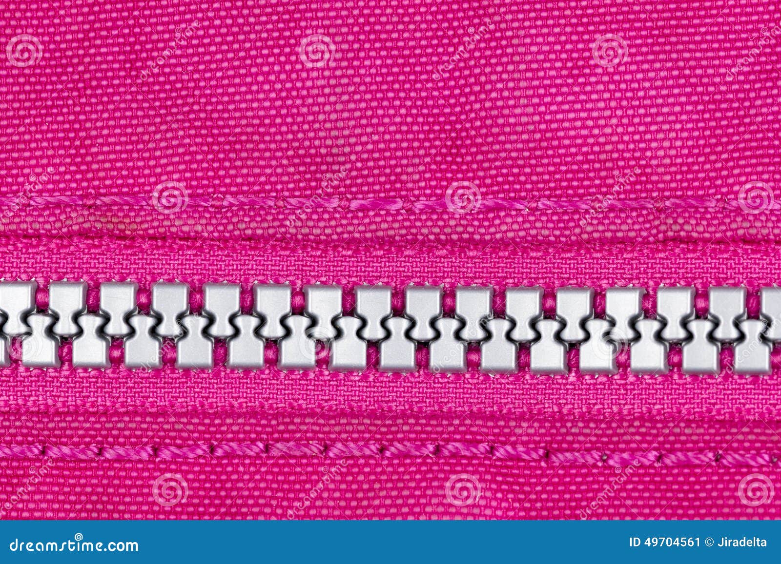 Silver Zip with Pink Cloth stock image. Image of concept - 49704561