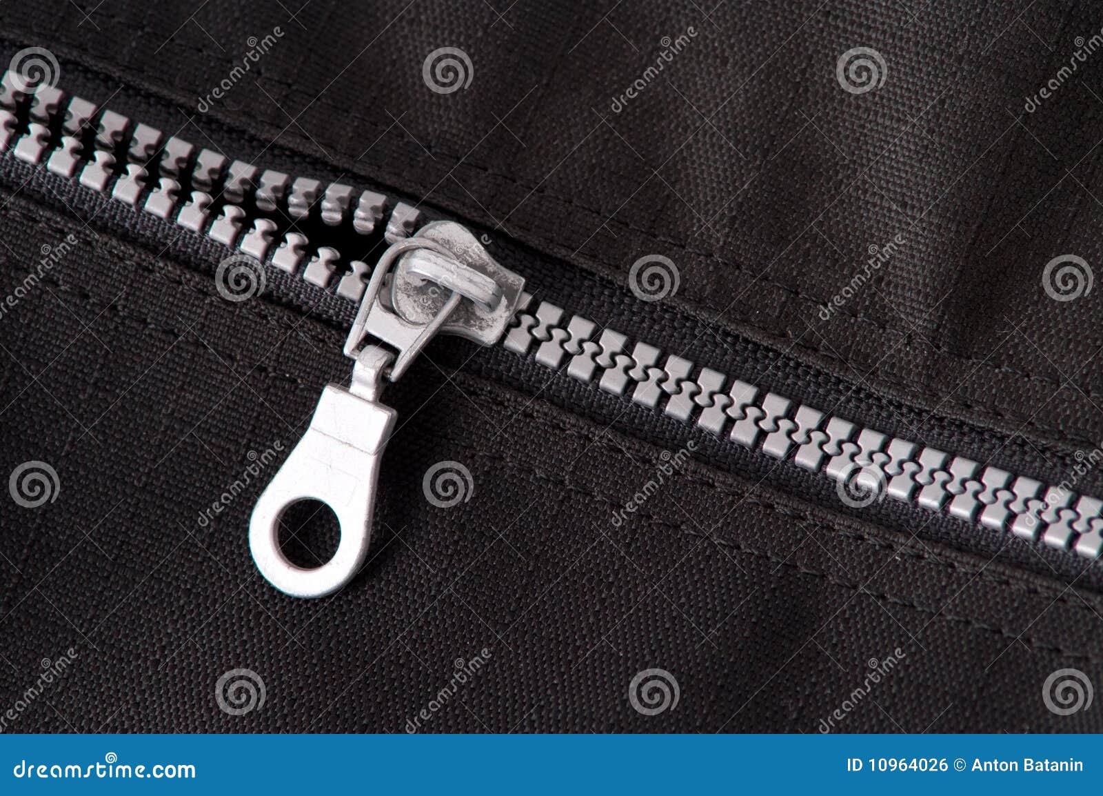 Silver zipper stock photo. Image of clothes, detail, card - 10964026