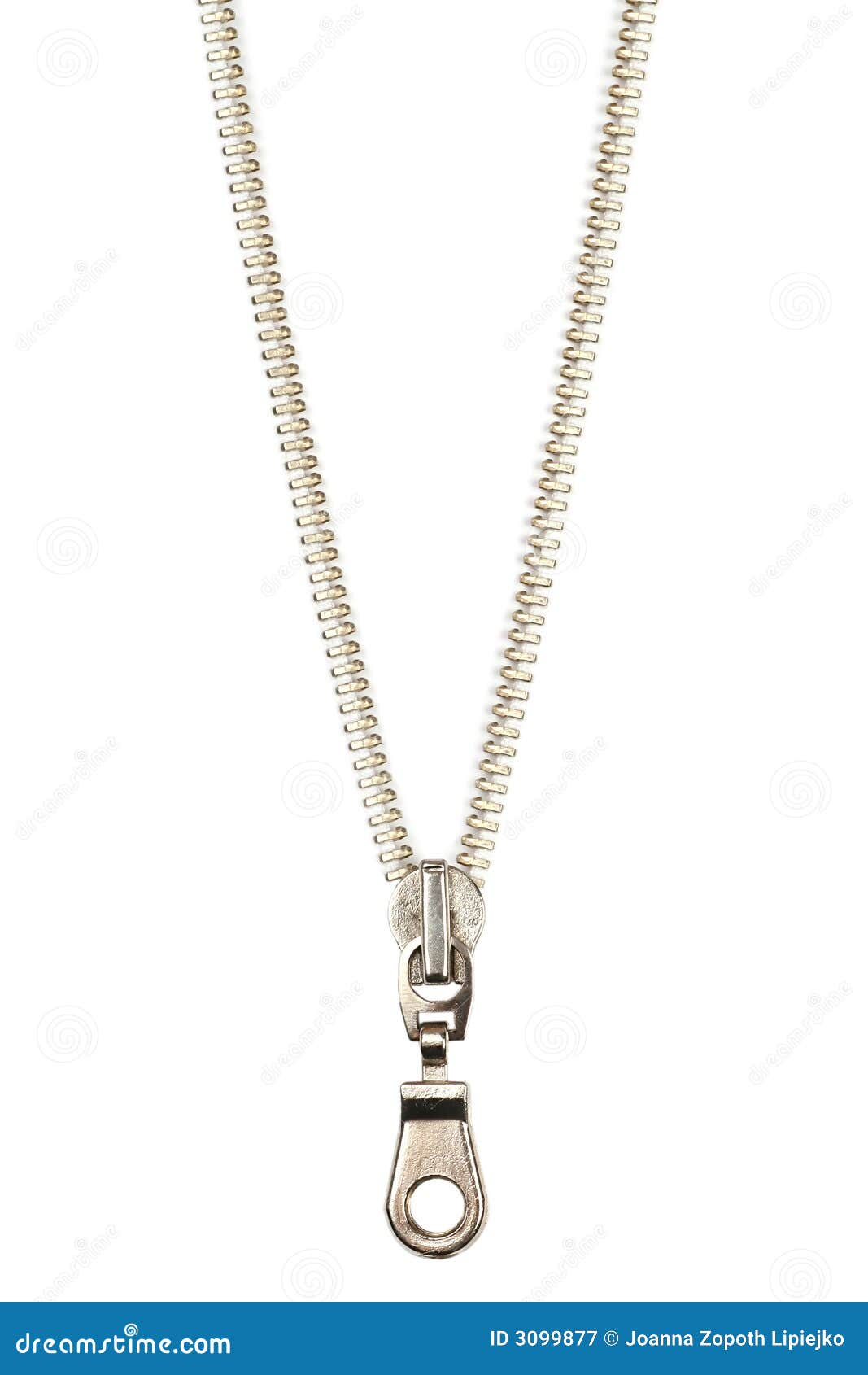 Silver zipper stock image. Image of tailor, fashion, isolated - 3099877