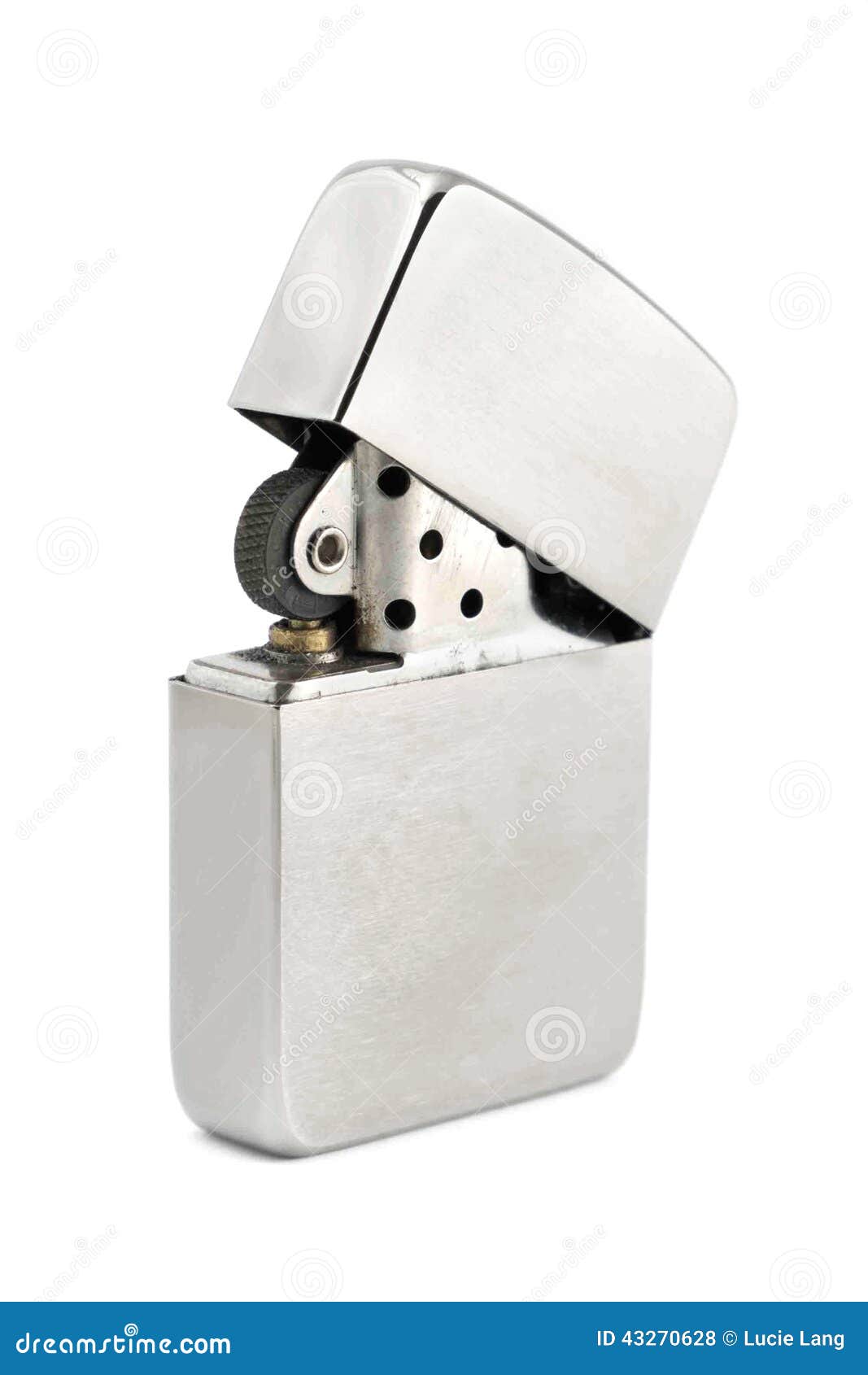 Silver Zippo Lighter on a White Background Stock Photo - Image of cool ...