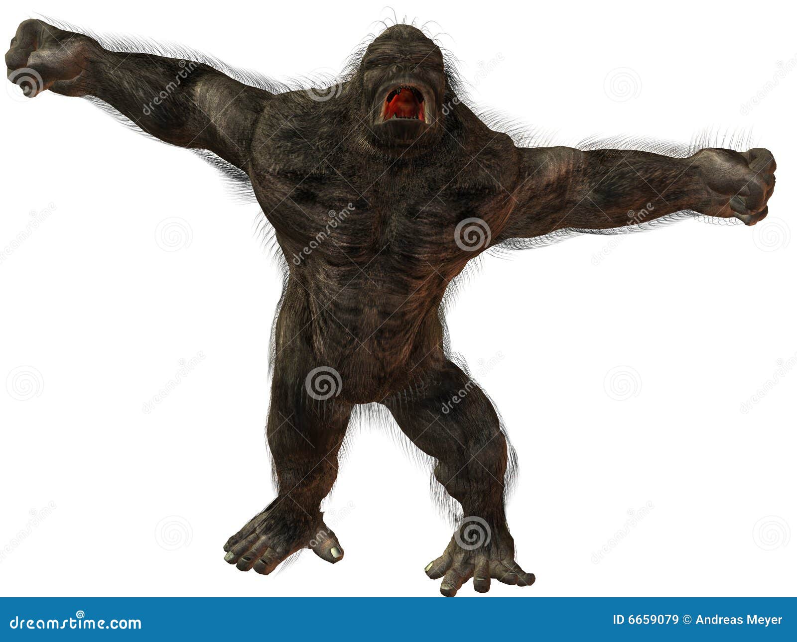 Silverback Gorilla. Vector Clip Art Illustration With Simple Gradients ...