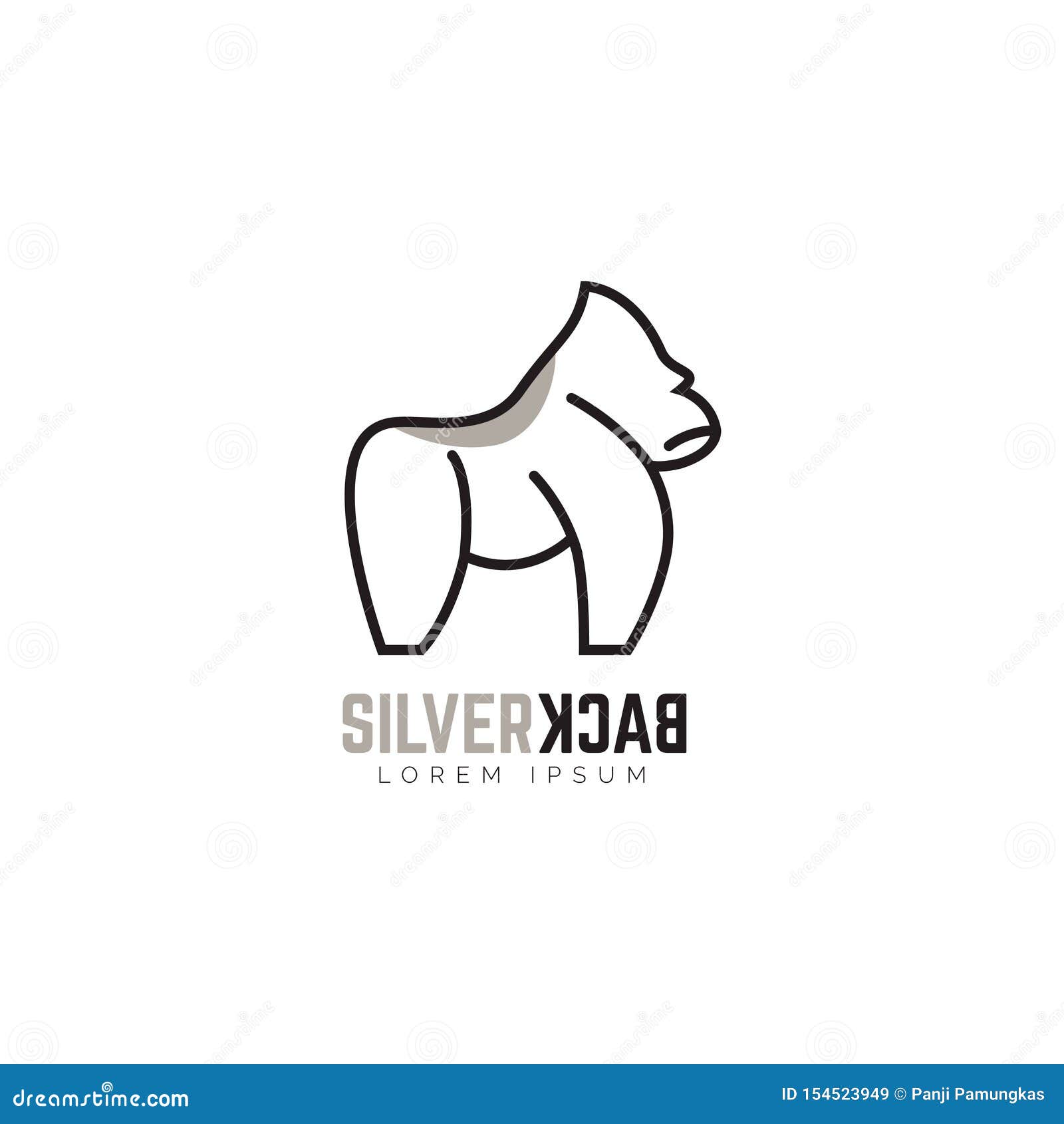 Silverback Gorilla Logo Symbol Icon Stock Illustration - Illustration ...