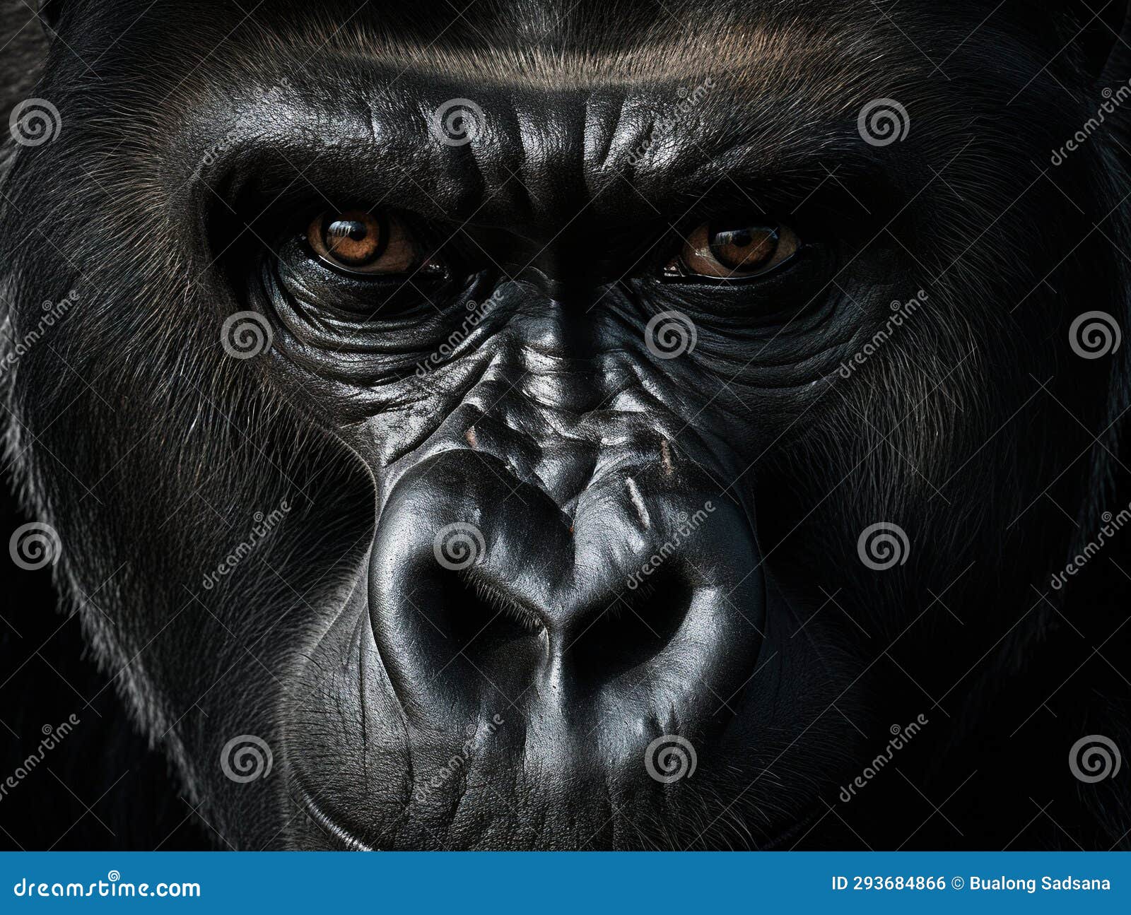 Ai Generated Illustration Wildlife Concept of of Silverback Gorilla ...