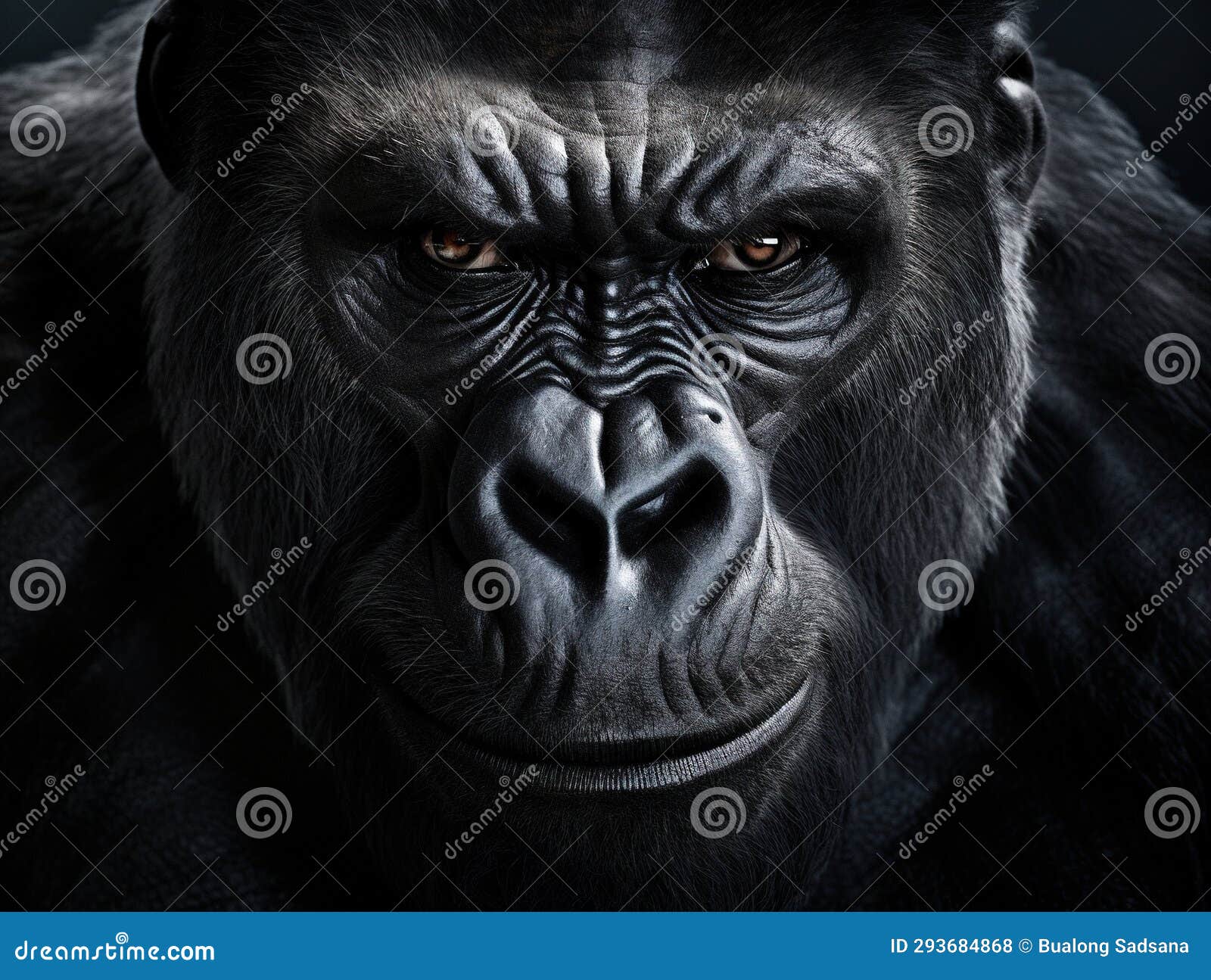 Ai Generated Illustration Wildlife Concept of of Silverback Gorilla ...