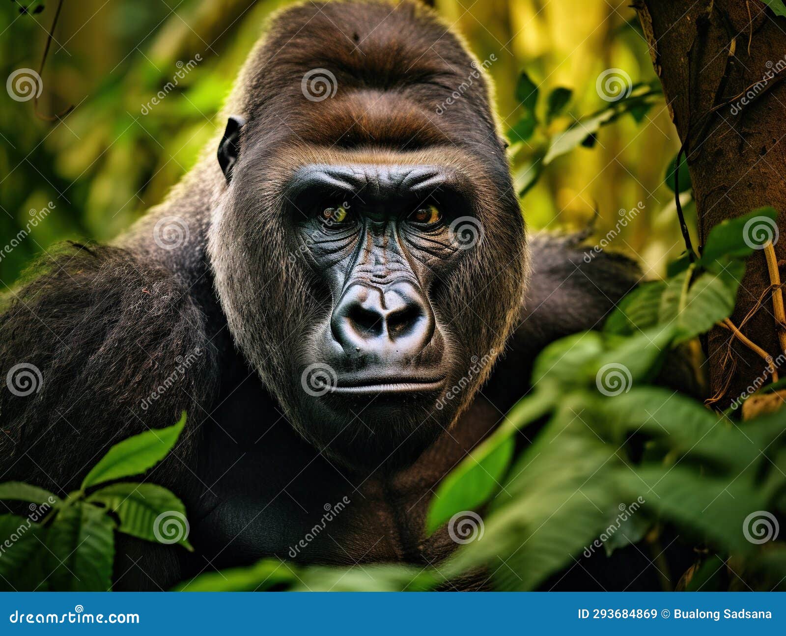 Of silverback gorilla stock illustration. Illustration of biggest ...