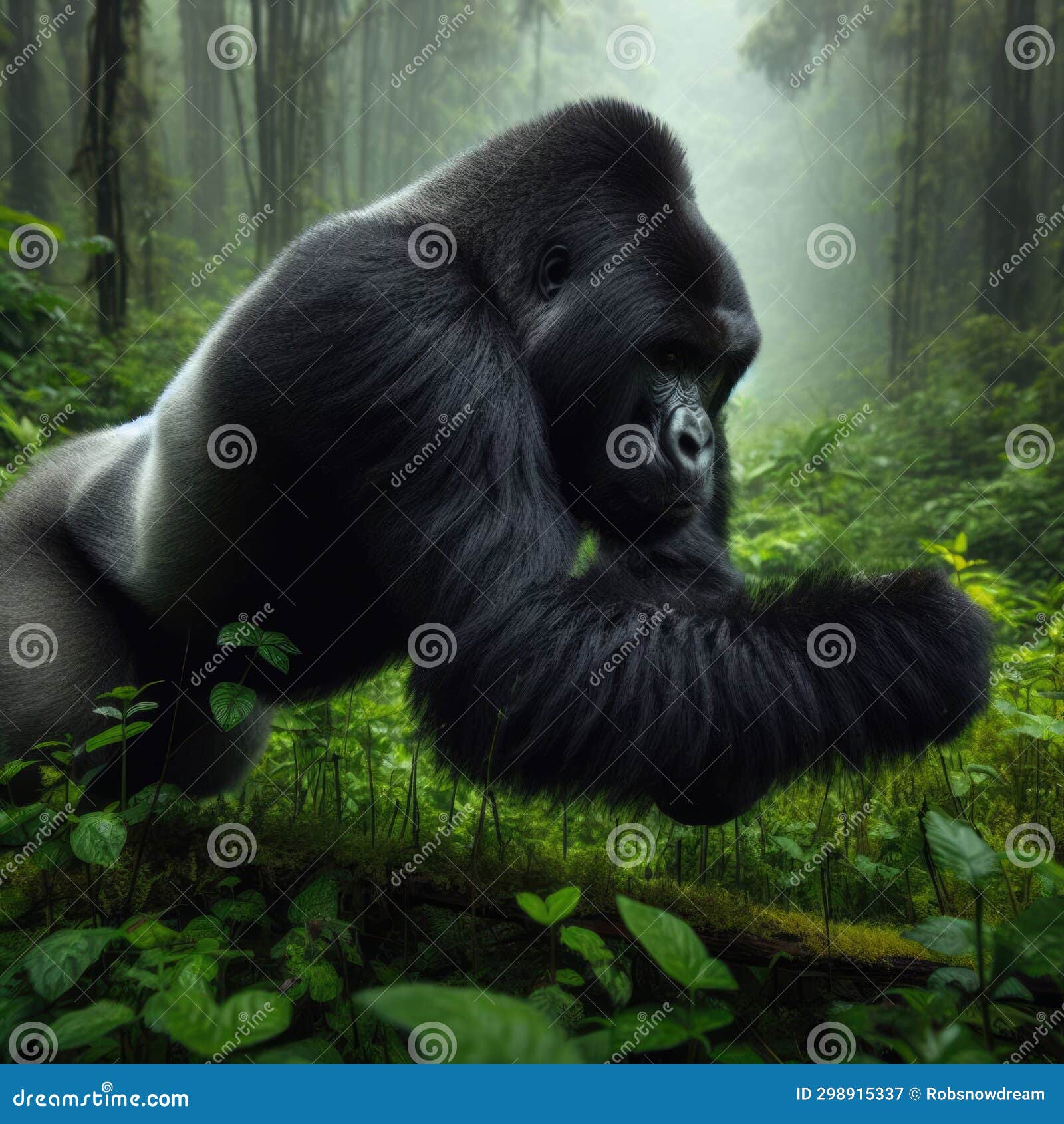 Silverback Gorilla Fur Seamless Texture Royalty-Free Stock Image ...