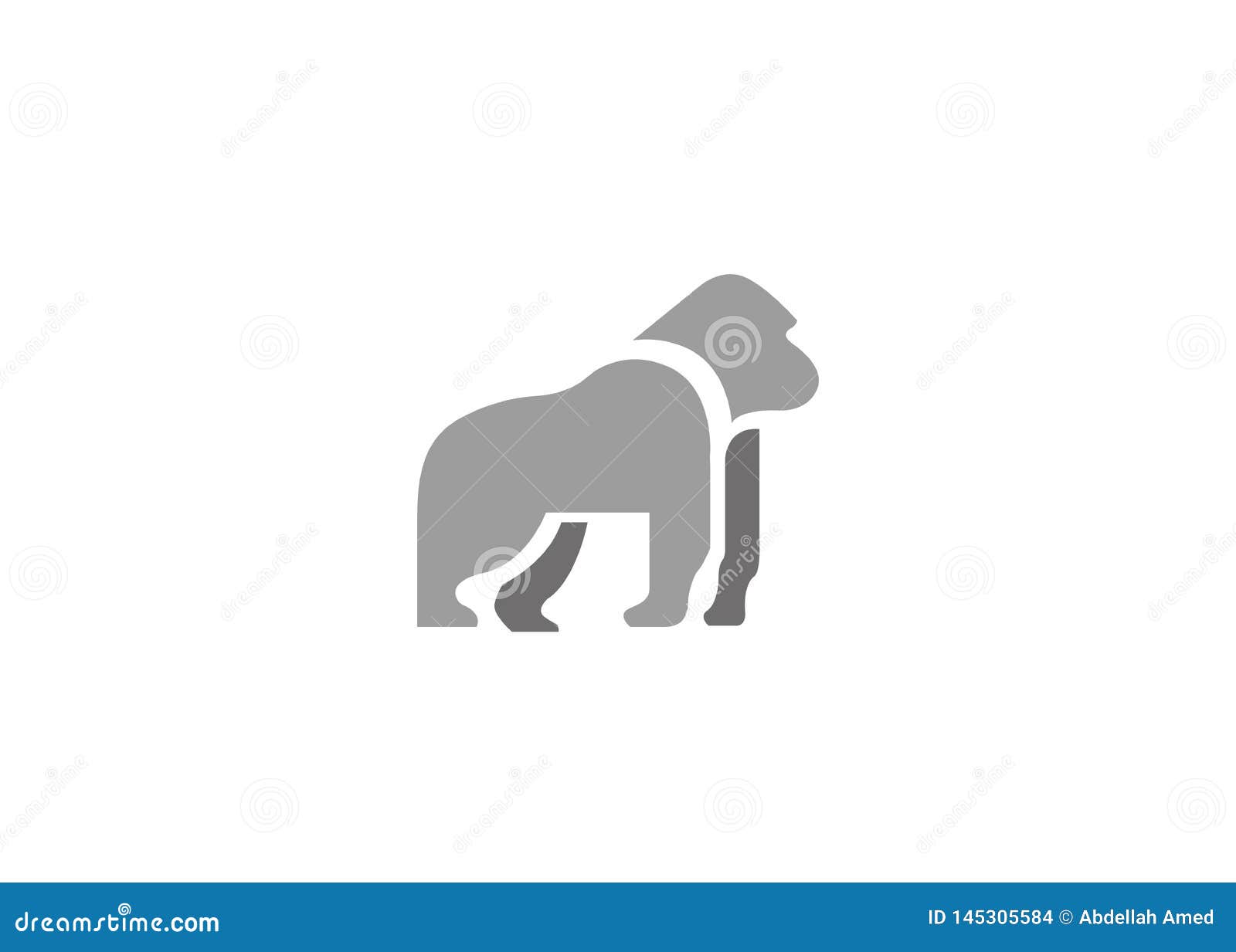 Silverback Logo stock vector. Illustration of silver - 145305584