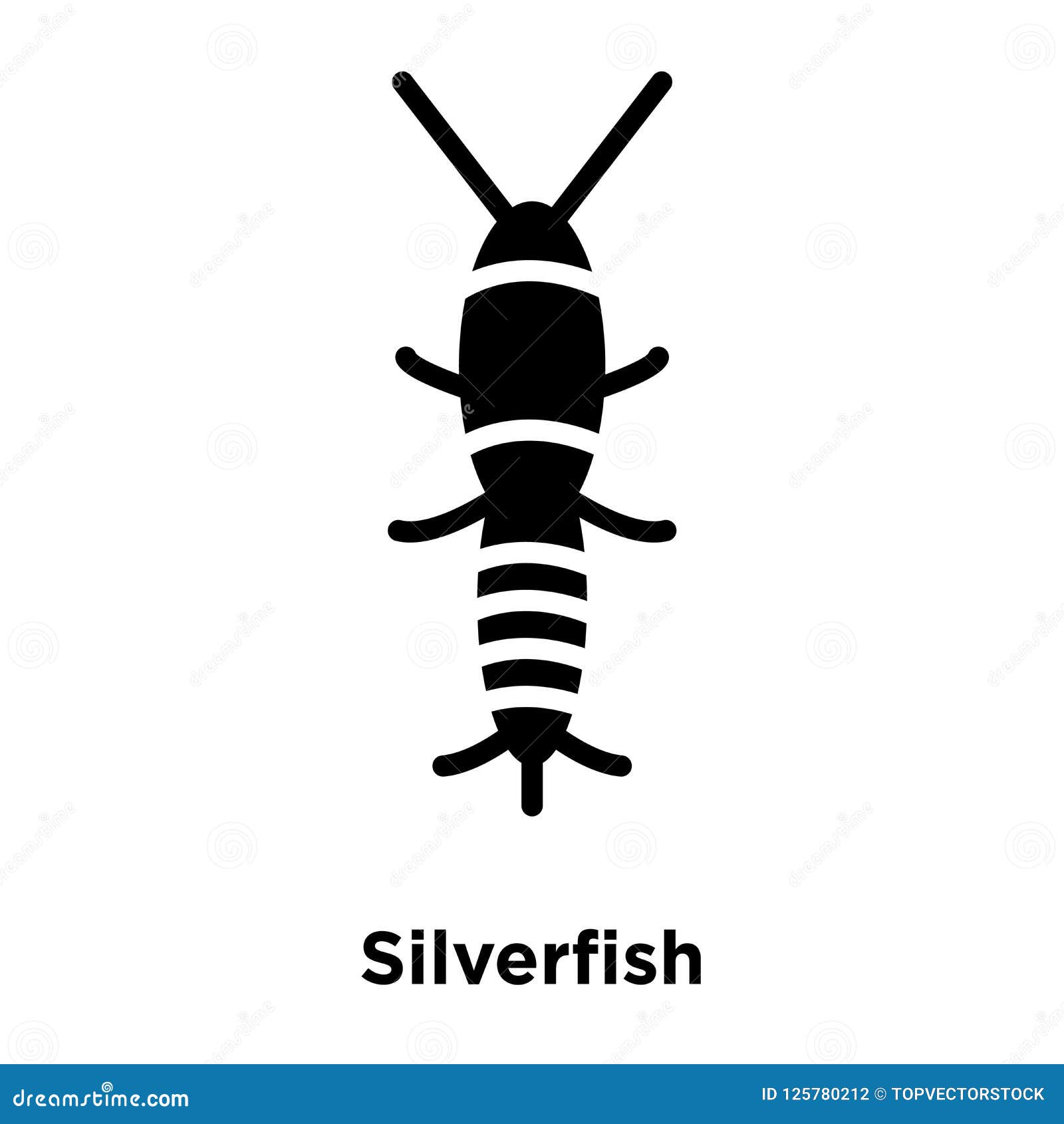 Silverfish Icon Vector Isolated on White Background, Logo Concept of ... Silverfish Icon Vector Isolated on White Background, Logo Concept of ...
