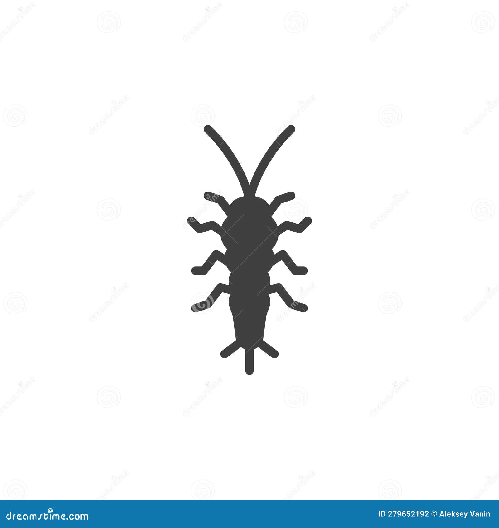 Insect Silverfish Animal Isolated Coloring Page Cartoon Vector ...