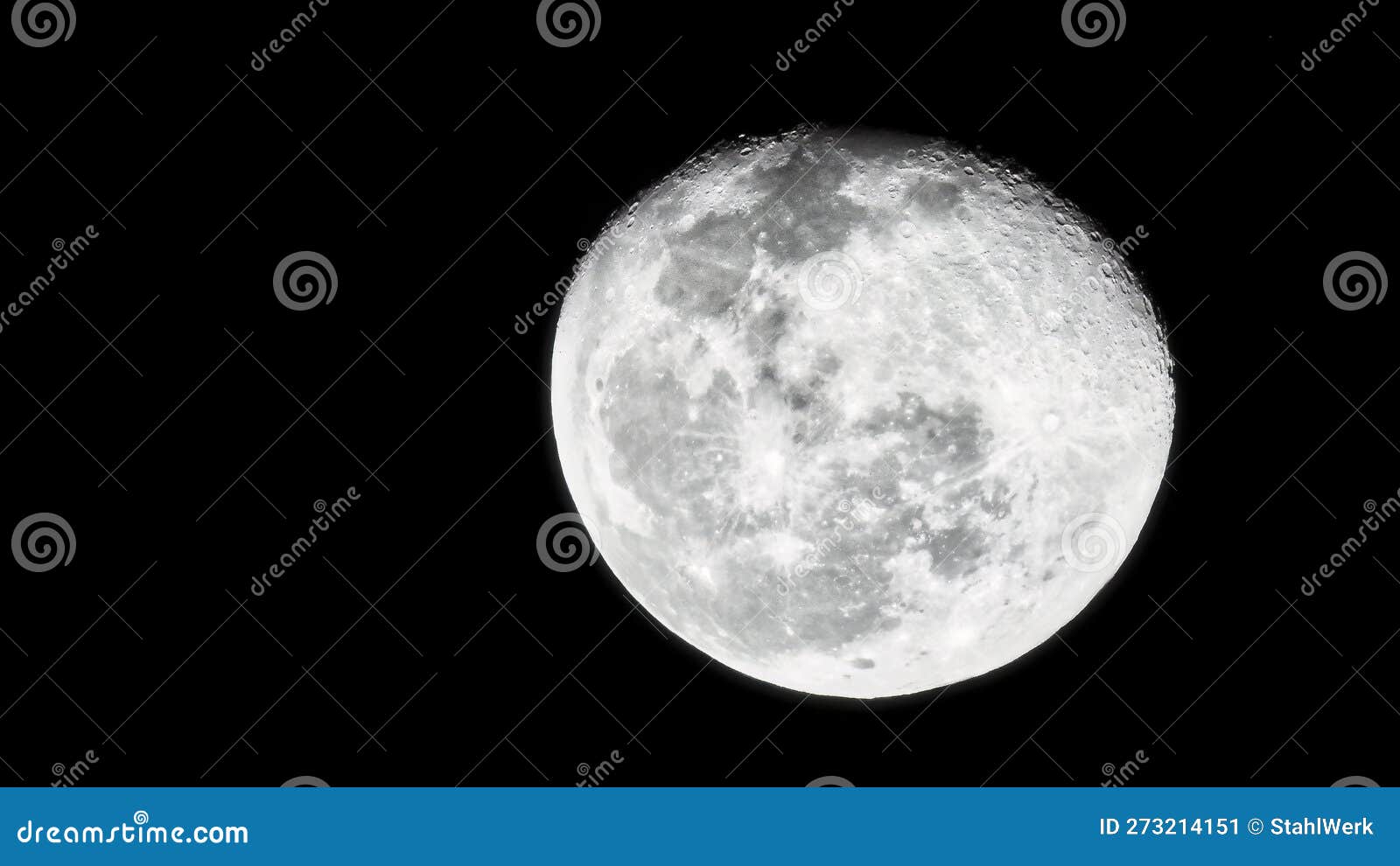 Silvermoon full moon stock image. Image of crescent - 273214151