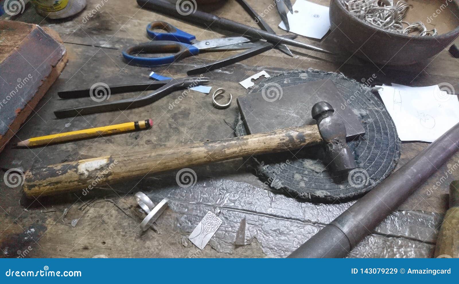 Some Tools of a Silversmith Stock Image - Image of crafts, silver ...