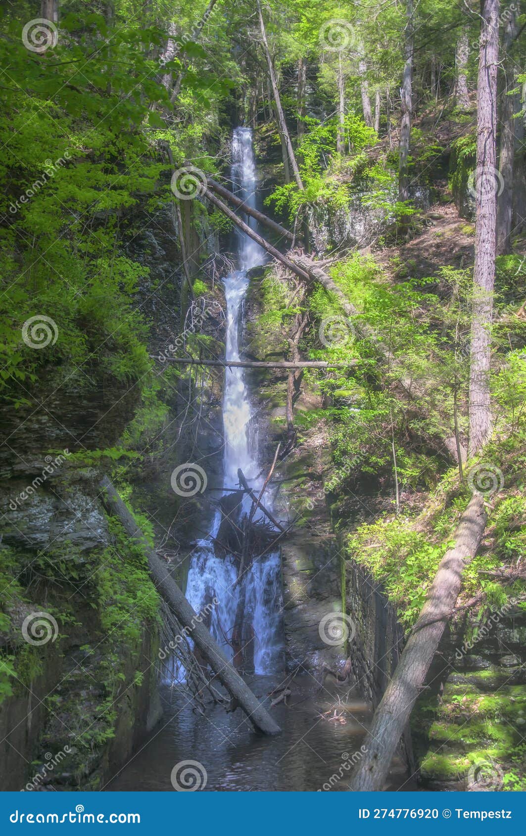 Silverthread Falls in Dingmans Ferry Pennsylvania Stock Photo - Image ...